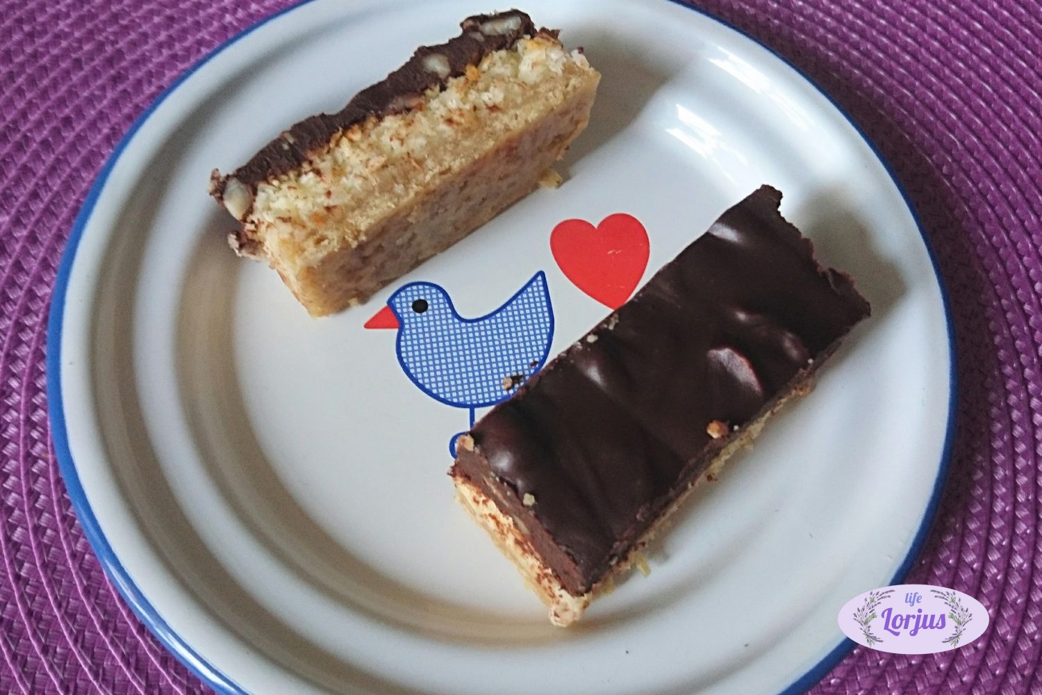 Šokolado ir kokoso batonėliai – Lorjus Life