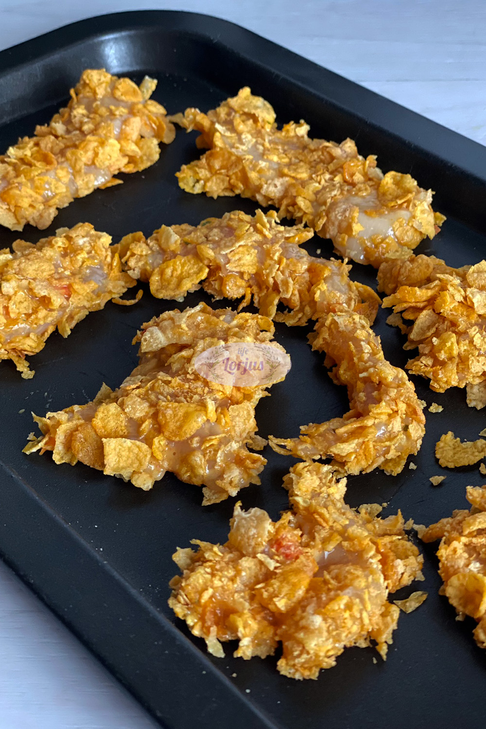 Traški vištiena su kukurūzų dribsniais – Lorjus Life