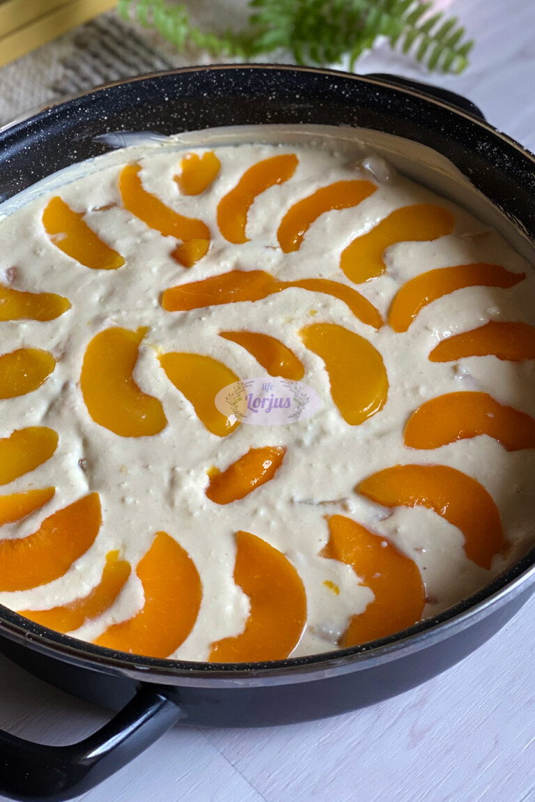 Varškės apkepas su konservuotais persikais – Lorjus Life